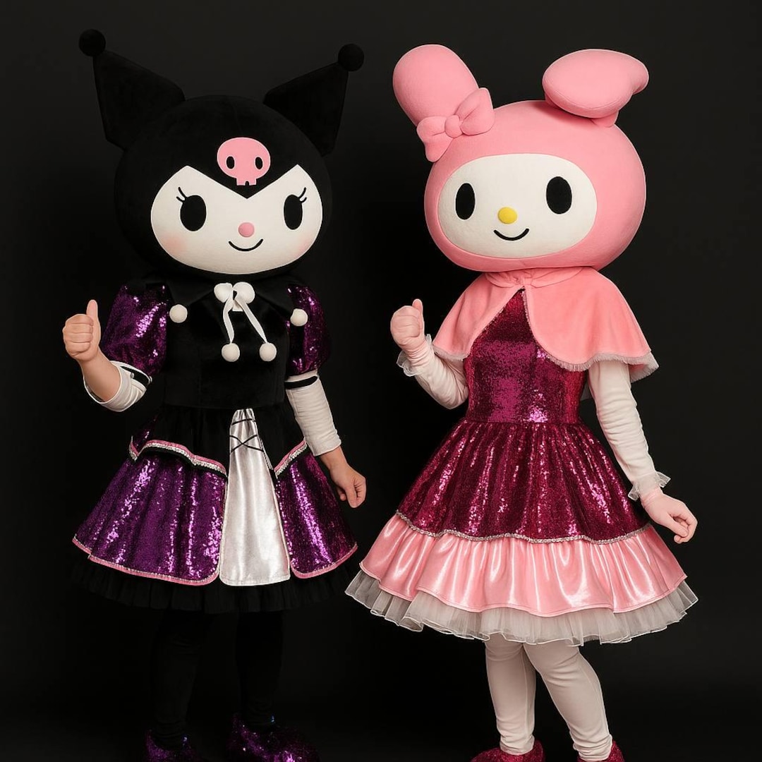 Bunny Imp Mascot Costume: Sparkly Dress, Plush Fabric, Handmade Look - Etsy