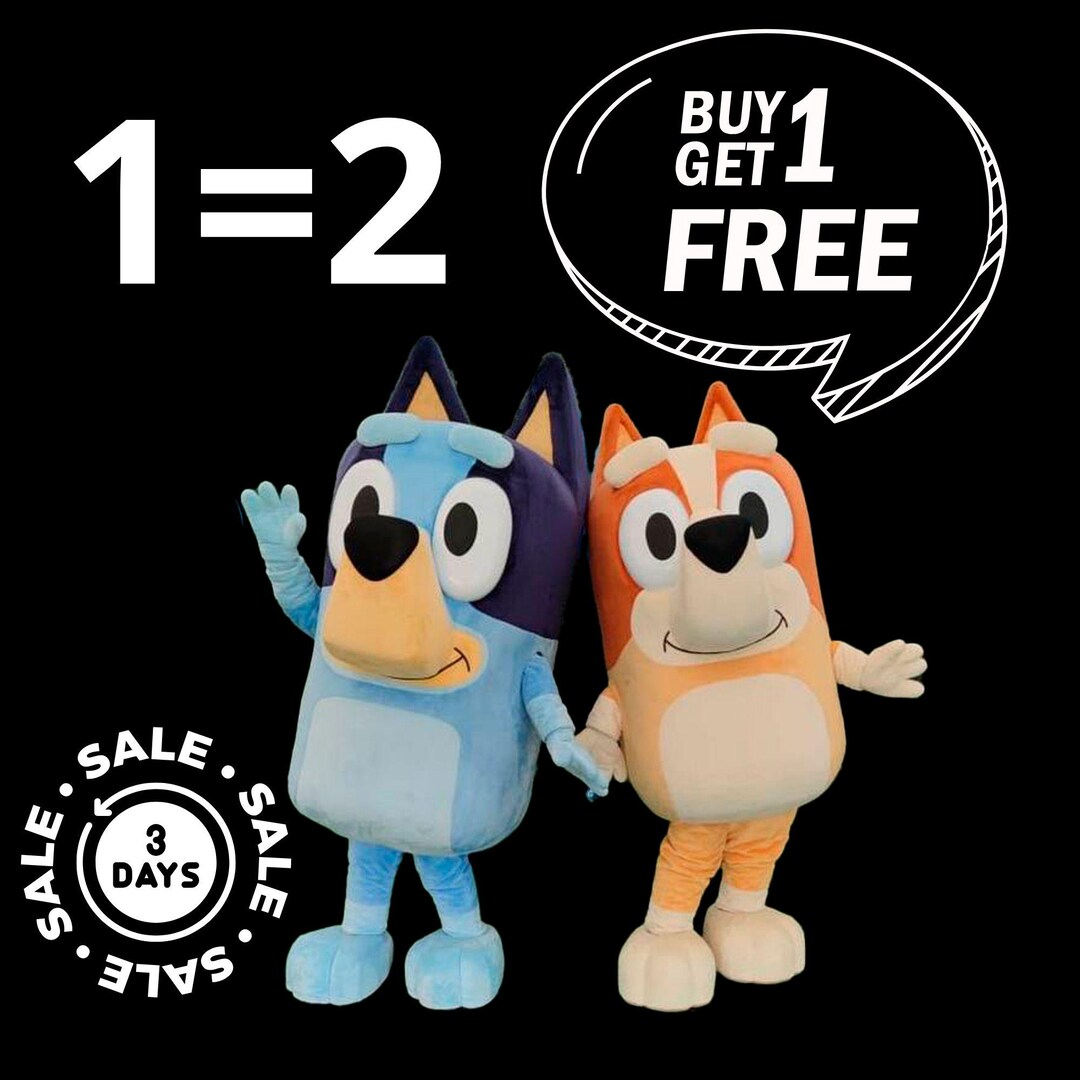 Blue & Bingo Mascot Costumes for Entertainers – Buy One, Get One Free ...