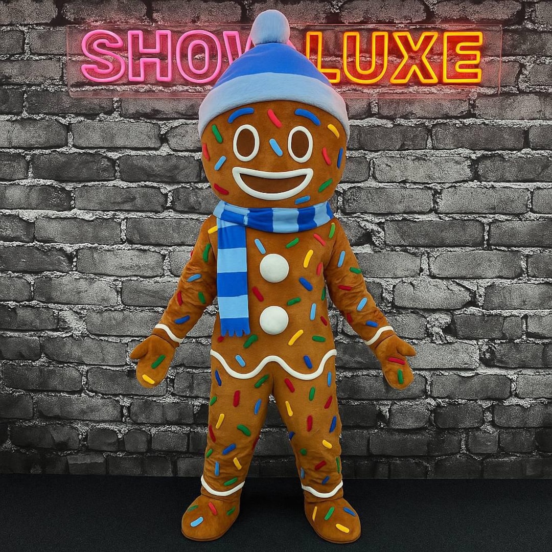 Gingerbread Mascot Costume: Plush Holiday Party Suit - Etsy
