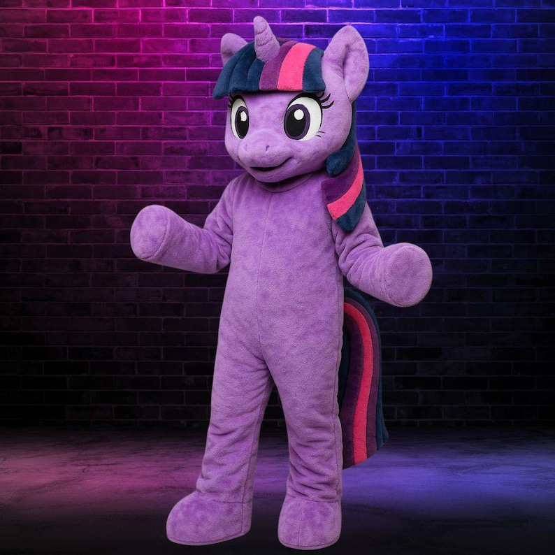 Pony Mascot Costume Set: Plush Full Body Suits - Pink, Blue, Purple - Etsy