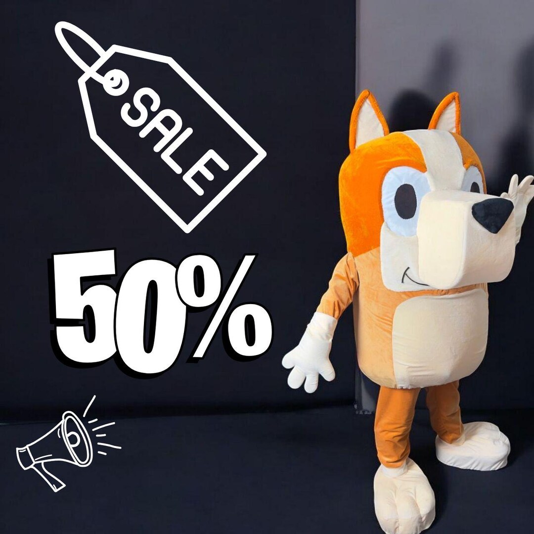 Bingo Mascot Costume: Life-size Orange Puppy Suit for Events - Etsy