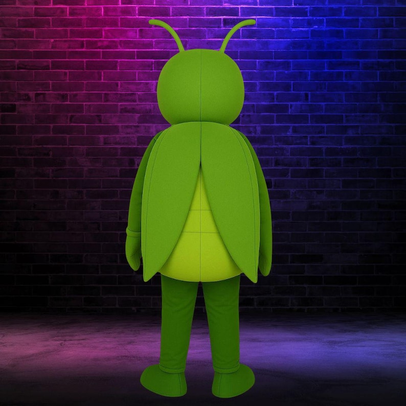 Kids Grasshopper Mascot Costume: Plush Insect Suit for Parties ...