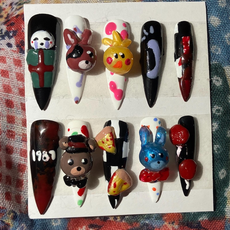 Five Nights at Freddys Nails - Etsy