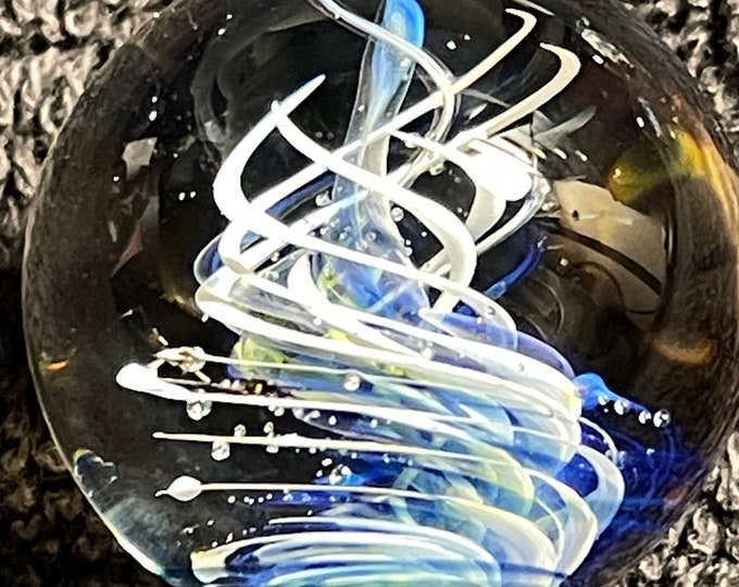 Girliegirlglass STUNNING Spiral Implosion Collector Borosilicate Marble Signed (girlie 22) - Etsy