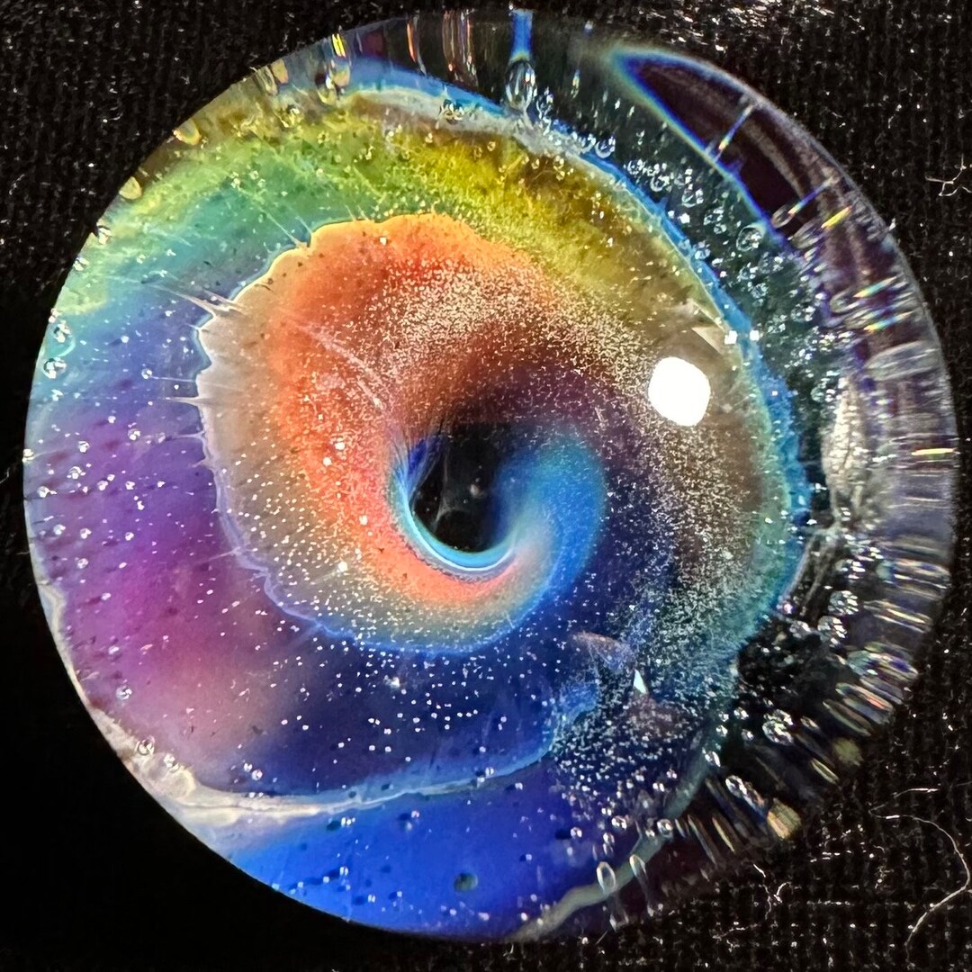 1.40” Watercolor Flower Implosion Collector Borosilicate Marble Signed (girlie 24) - Etsy