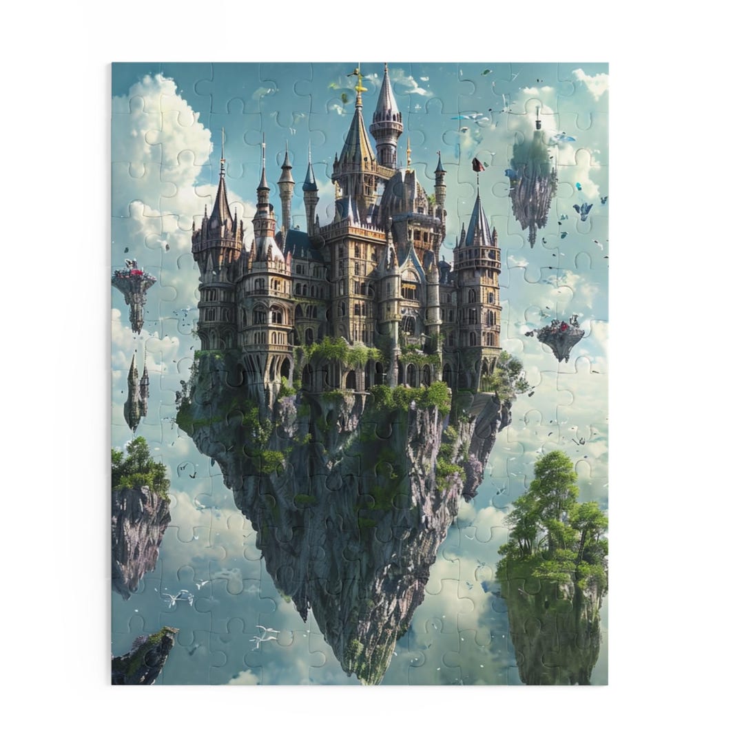 Puzzle, Flying Castles and Floating Islands, 500 Piece Jigsaw, Sea of ...