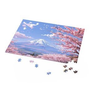Puzzle, Mt Fuji and Cherry Blossom Landscape 500-piece Jigsaw ...