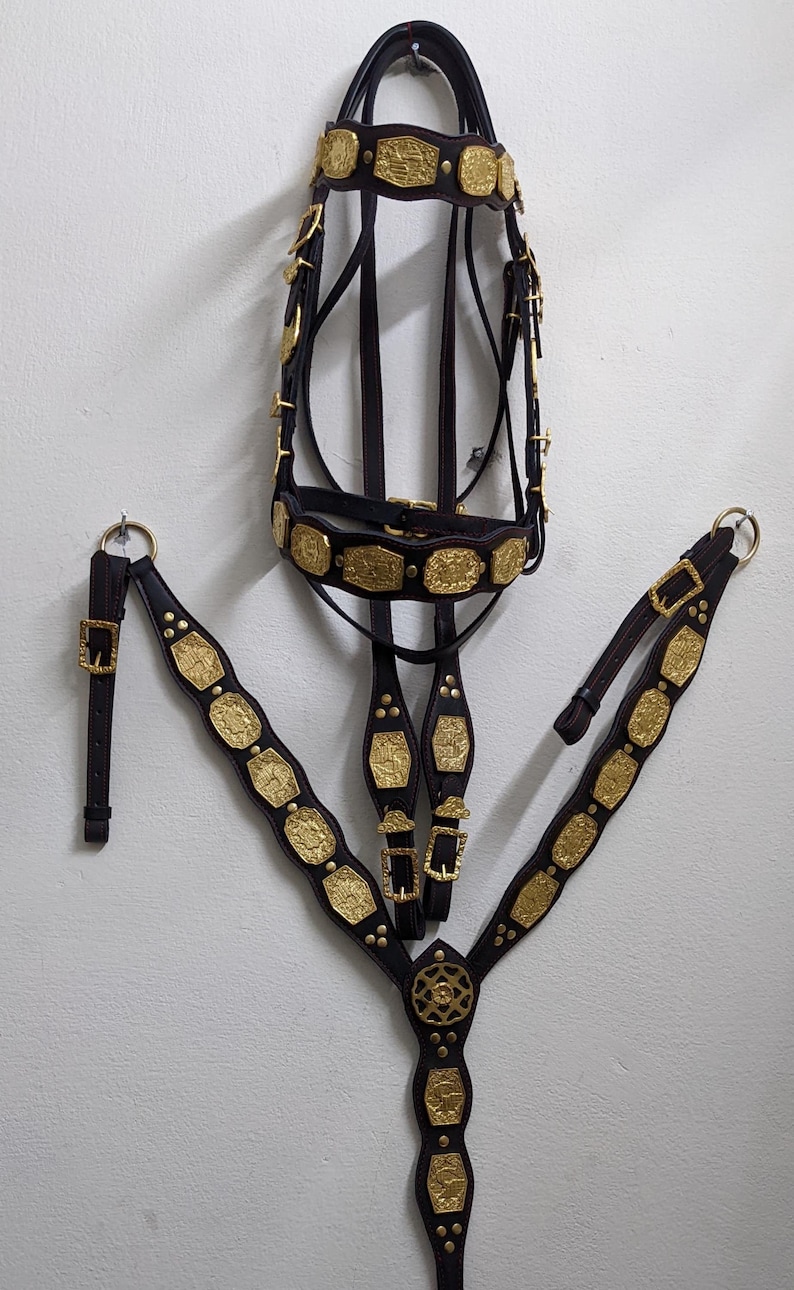 Fancy Horse Bridle in Baroque Style, Fancy Horse Bridle in Pure Cowhide ...