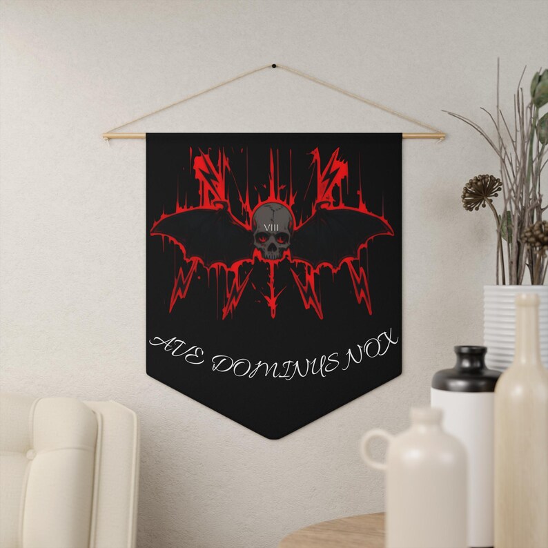 Black Night Lords Pennant Wall Art | Dark Decor for Home, Banner ...