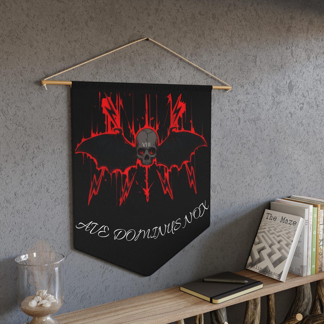 Black Night Lords Pennant Wall Art | Dark Decor for Home, Banner ...