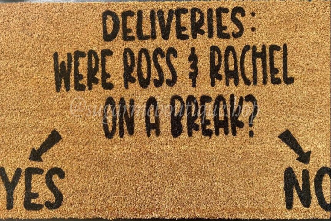 Deliveries: Ross and Rachel Door Mat - Etsy