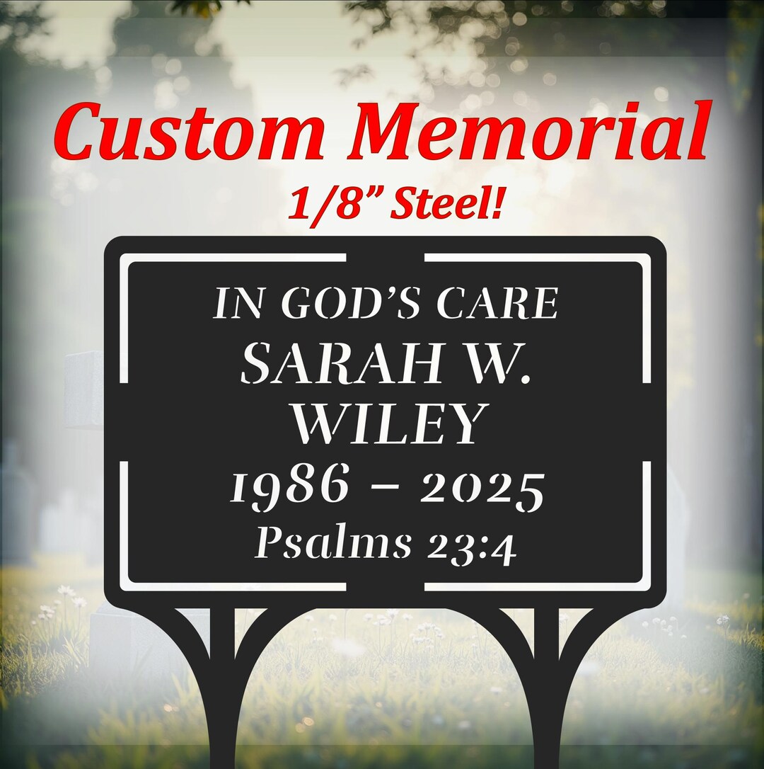 Personable Metal Memorial Stake | Memorial Plaques - for Benches, Grave ...