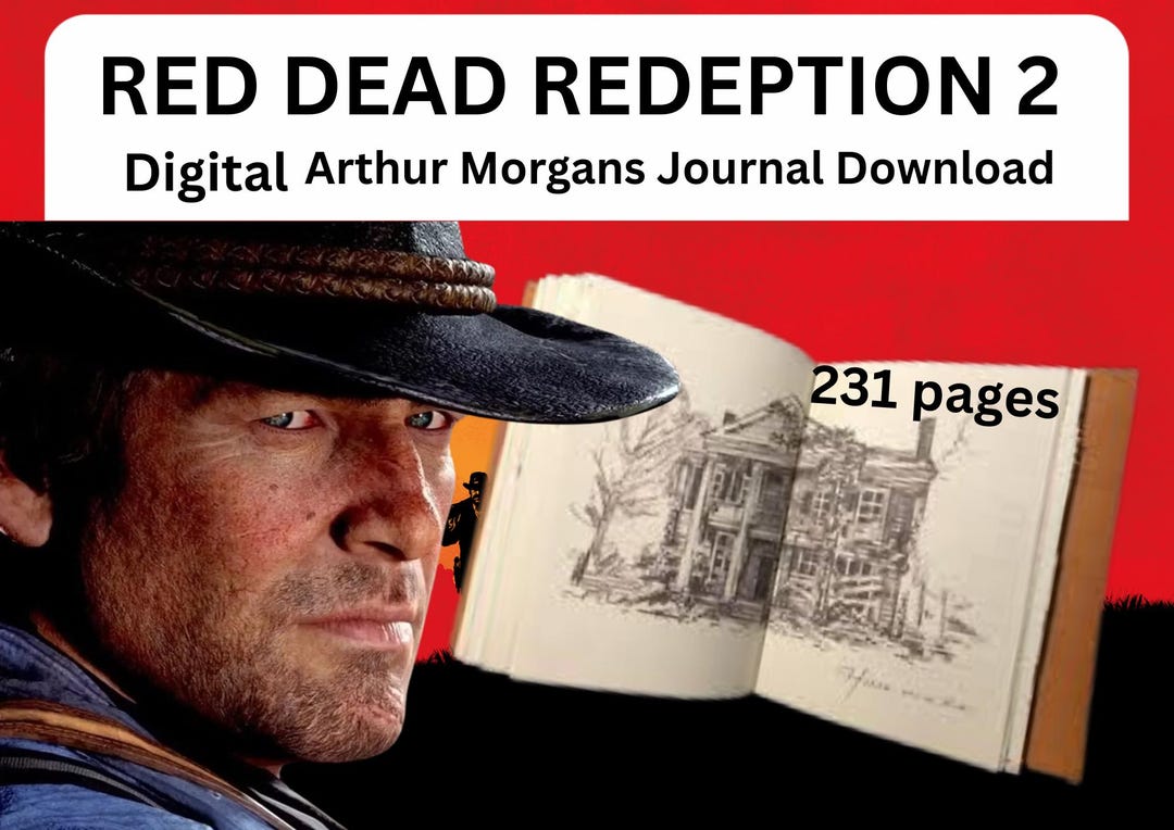 Red Dead Redemption 2 _ Arthur Morgan's Journal _ 231 Pages - Etsy