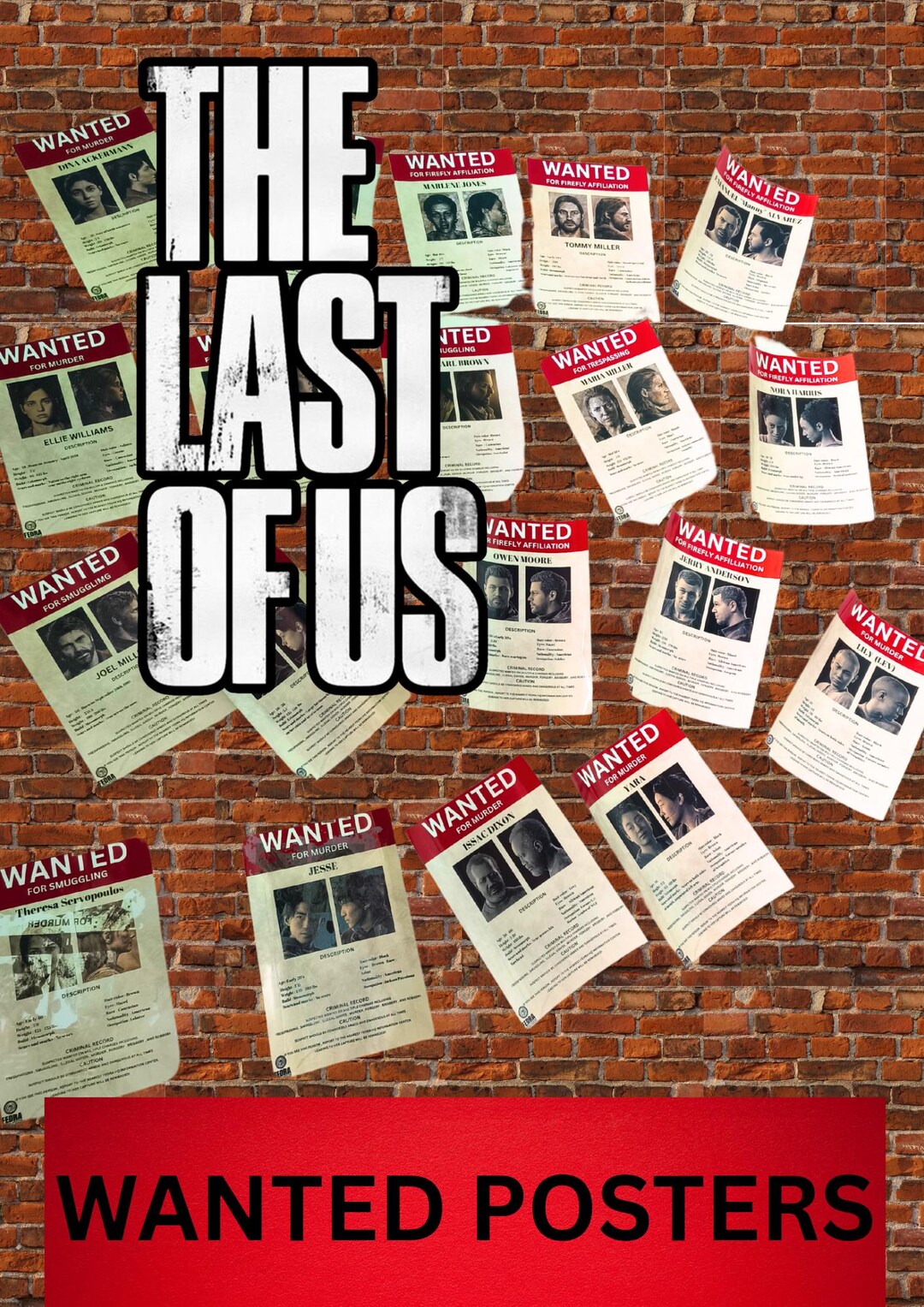 Wanted Posters _ the Last of Us Wanted Poster - Etsy