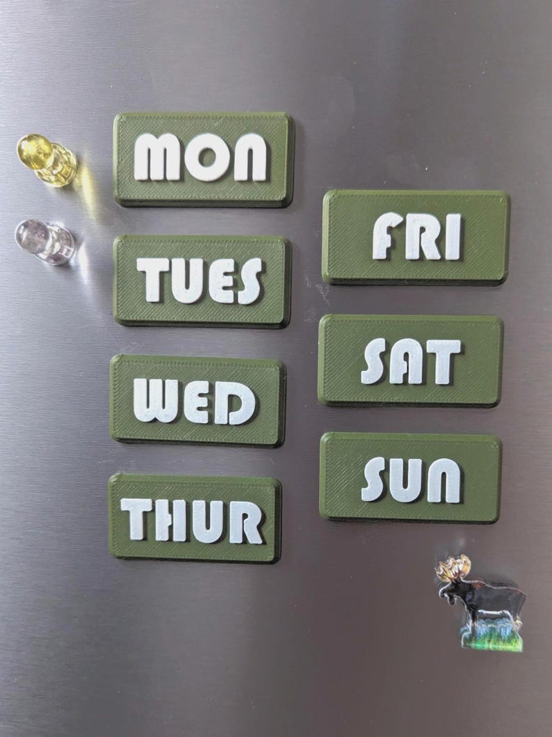 Days of the Week Magnets: White Board, Organization, Chore Chart ...