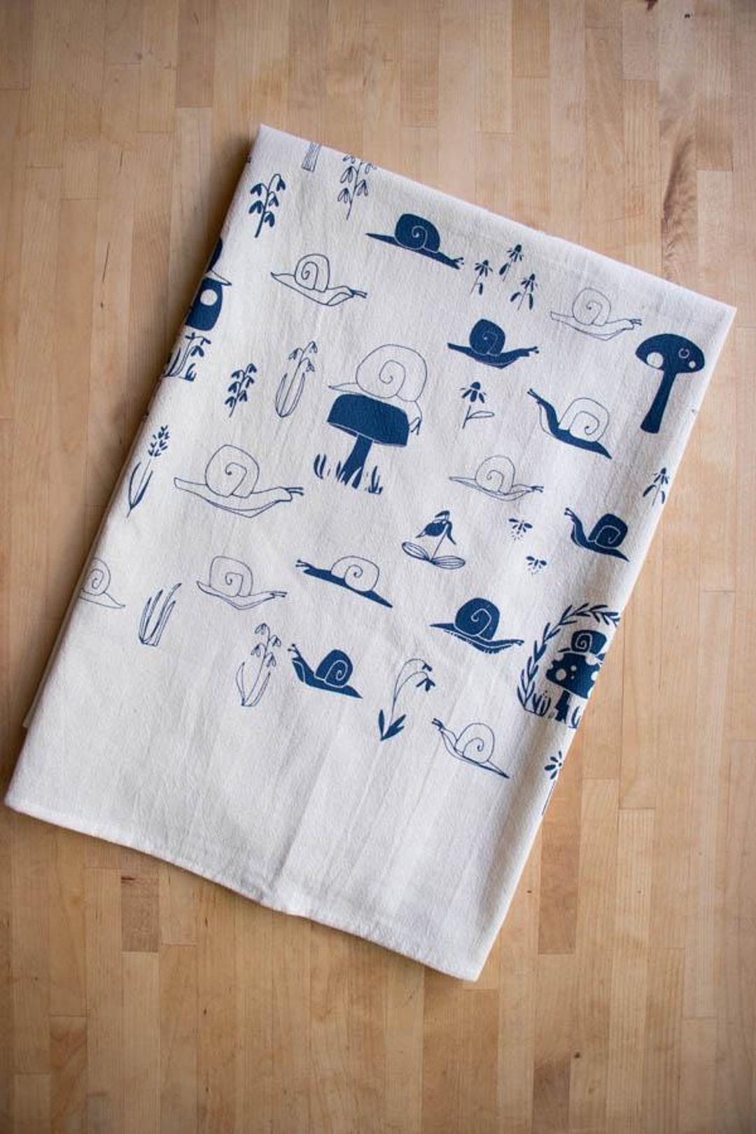 Snail Kitchen Towel, Hand Printed, Cotton Towel - Etsy