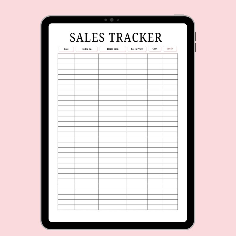 Printable Sales Tracker: Fillable Sales Log (PDF) - Etsy