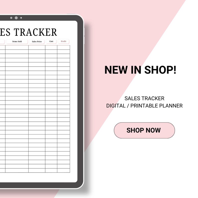 Printable Sales Tracker: Fillable Sales Log (PDF) - Etsy