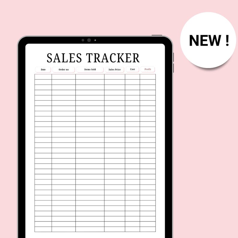 PRINTABLE SALES TRACKER, Fillable Sales Log, Sales Tracker, Sales ...