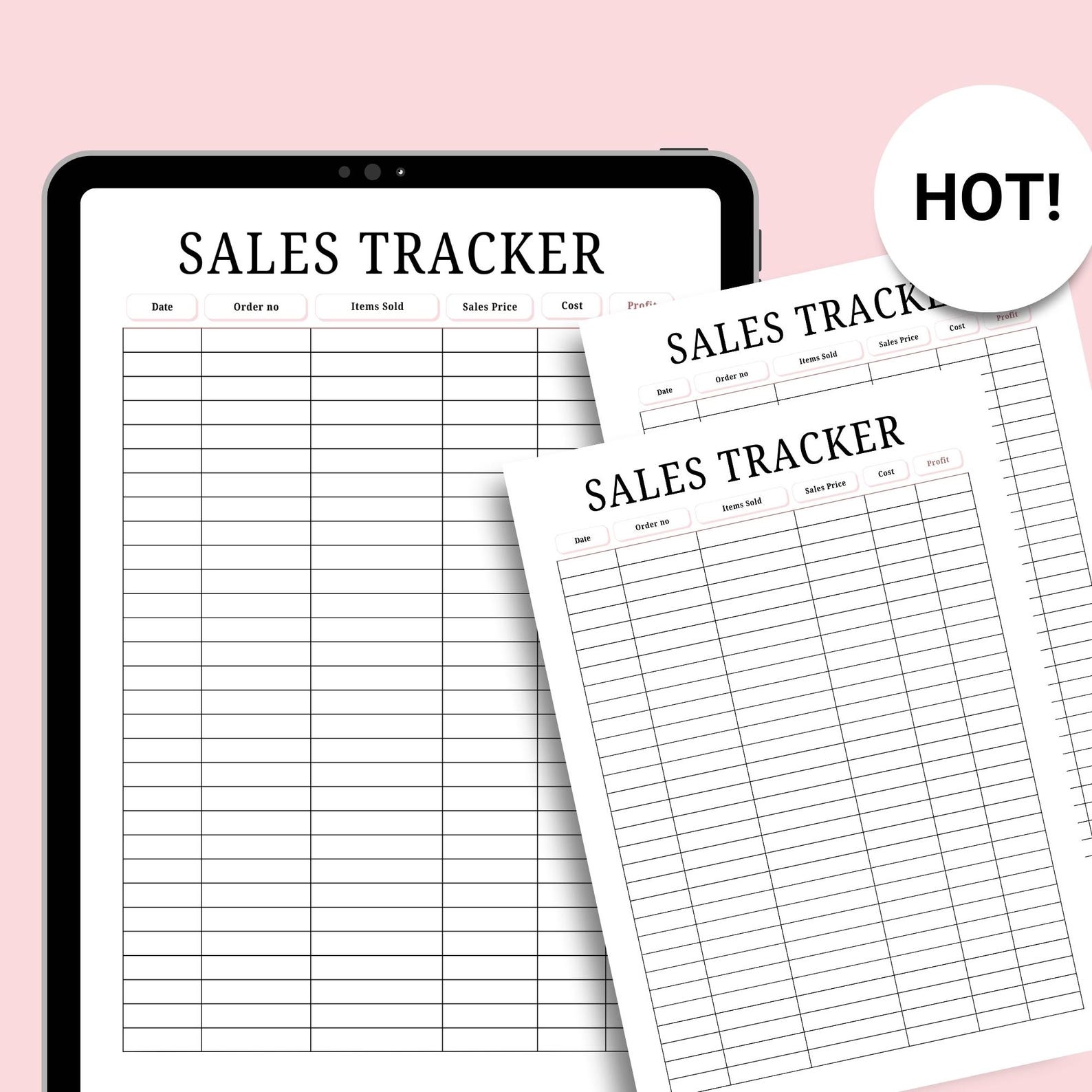 Printable Sales Tracker: Fillable Sales Log (PDF) - Etsy