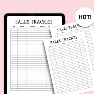 PRINTABLE SALES TRACKER, Fillable Sales Log, Sales Tracker, Sales ...