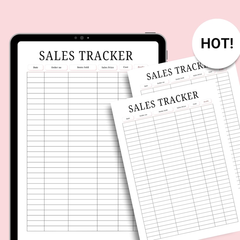 Printable Sales Tracker: Fillable Sales Log (PDF) - Etsy