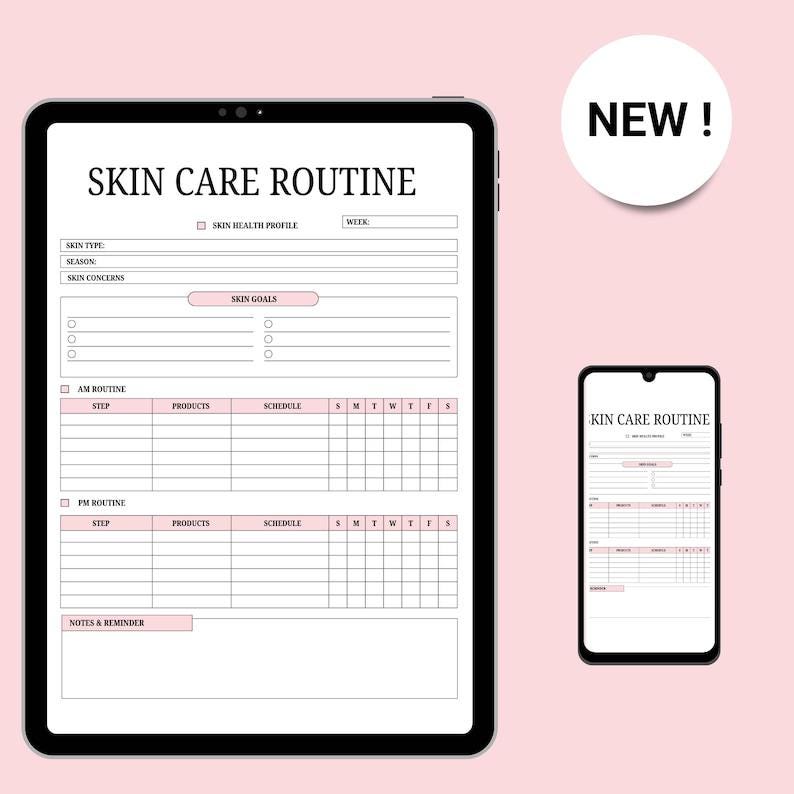SKIN CARE ROUTINE Log, Skincare Routine Tracker, Beauty Regimen Planner ...