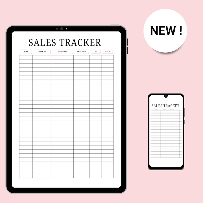 Printable Sales Tracker: Fillable Sales Log (PDF) - Etsy