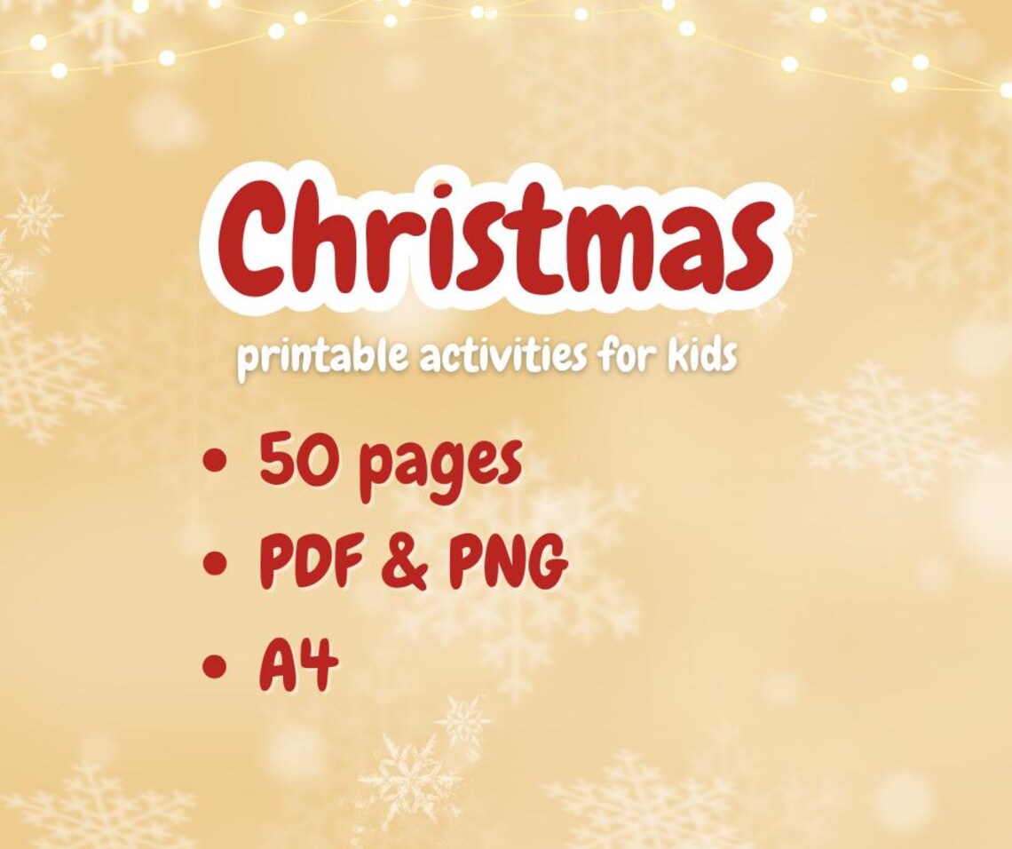 Printable Christmas Worksheets Bundle for Preschool Kids, Christmas ...
