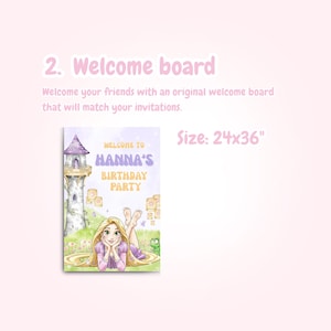 Editable Princess Rapunzel Kids Birthday Party Invitation, Tangled ...