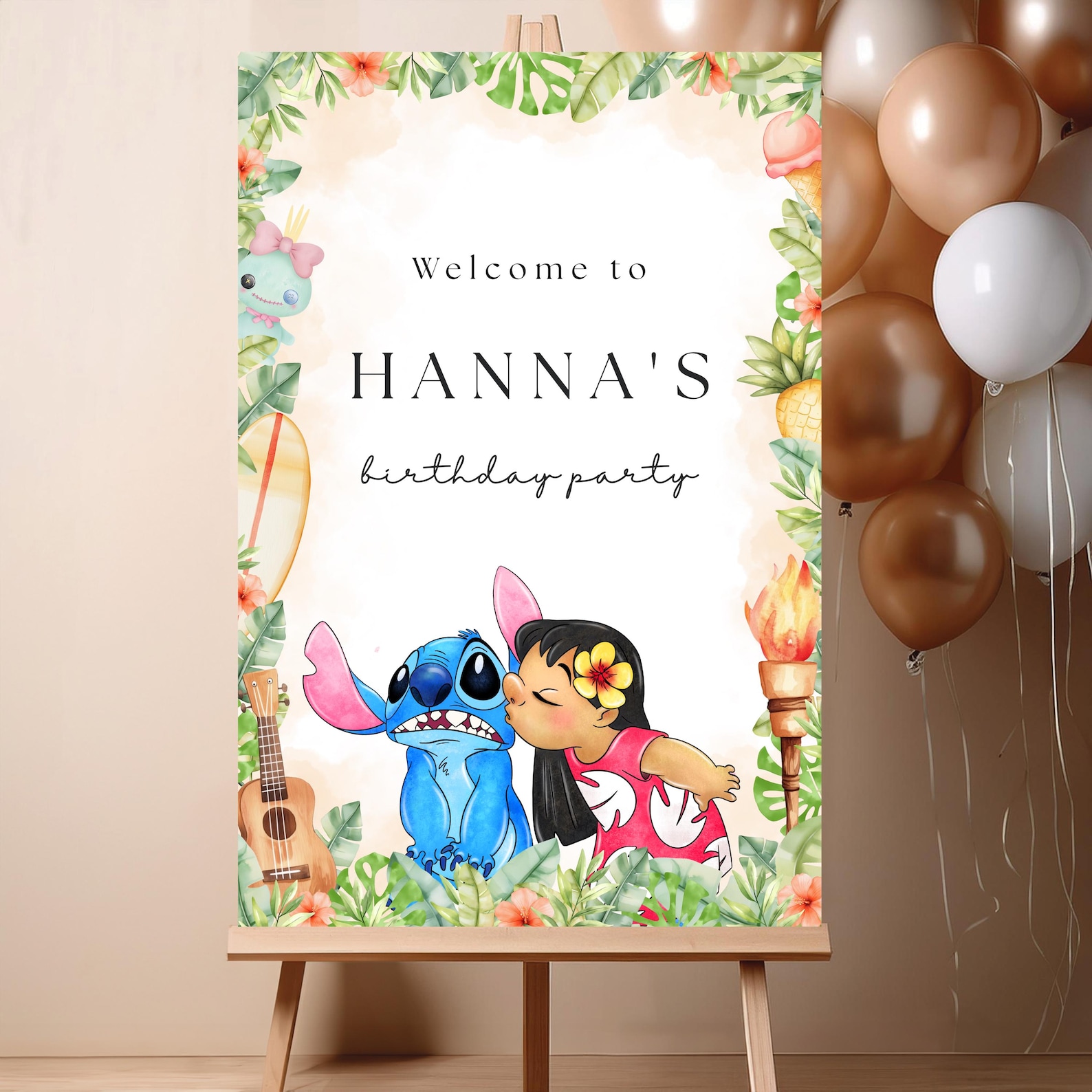 Editable Lilo and Stitch Kids Birthday Party Invitation, Stitch Kids ...