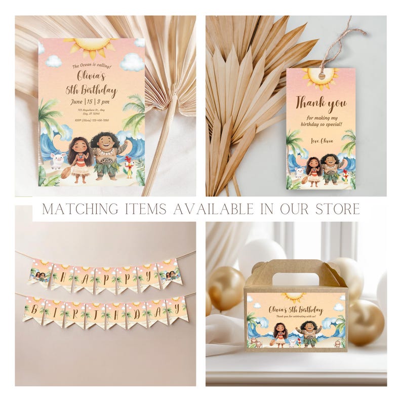 Moana Birthday Party Milestone Sign, Editable Hawaiian Moana Milestone ...