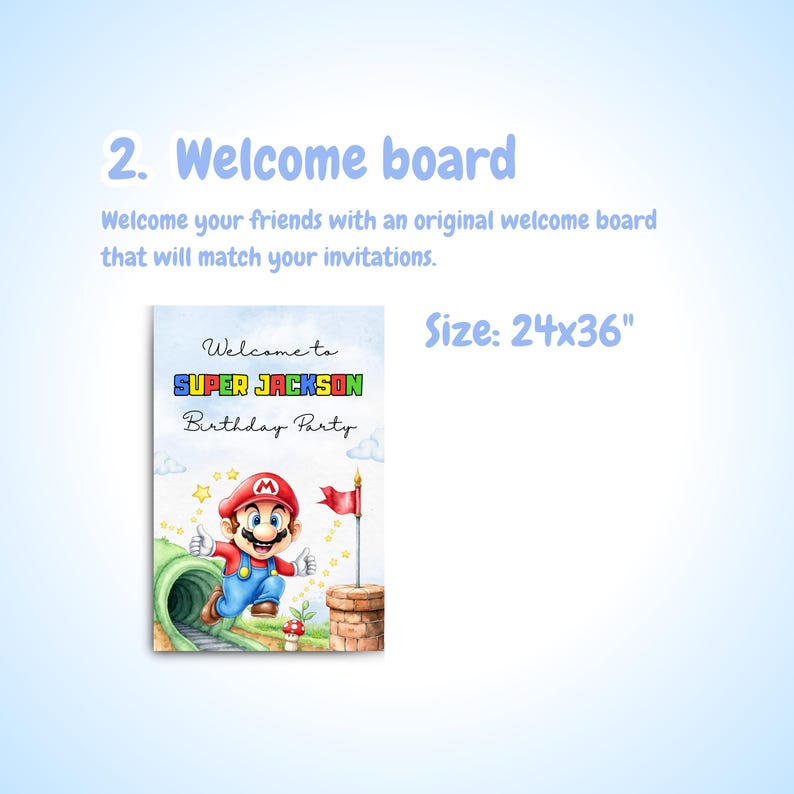 Editable Super Mario Kids Birthday Party Invitation, Super Mario Party ...