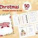 Printable Christmas Worksheets Bundle for Preschool Kids, Christmas ...