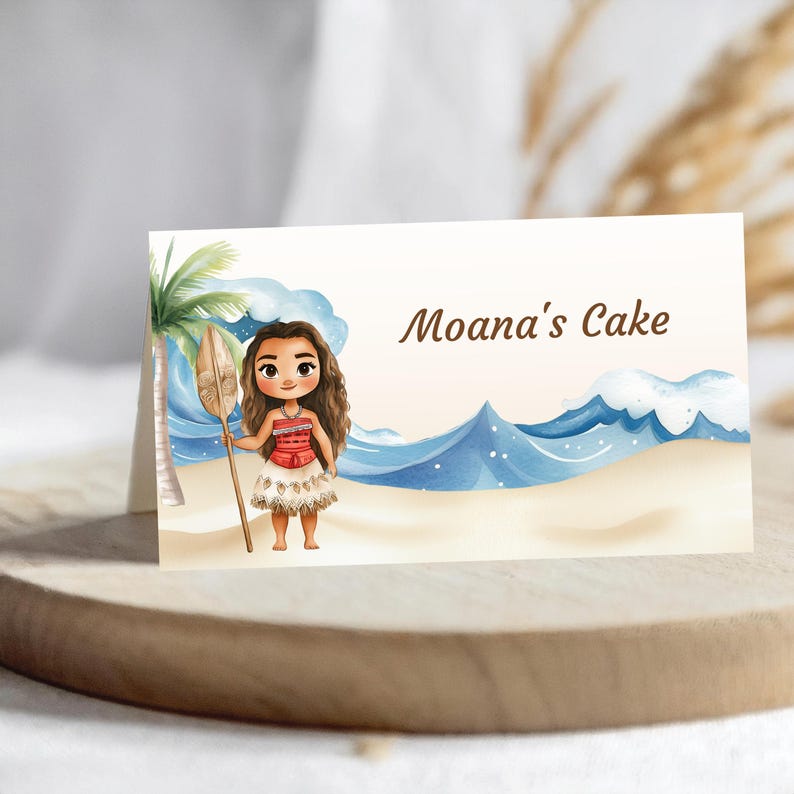 Editable Moana Birthday Food Tent, Moana Food Label Template, Moana ...