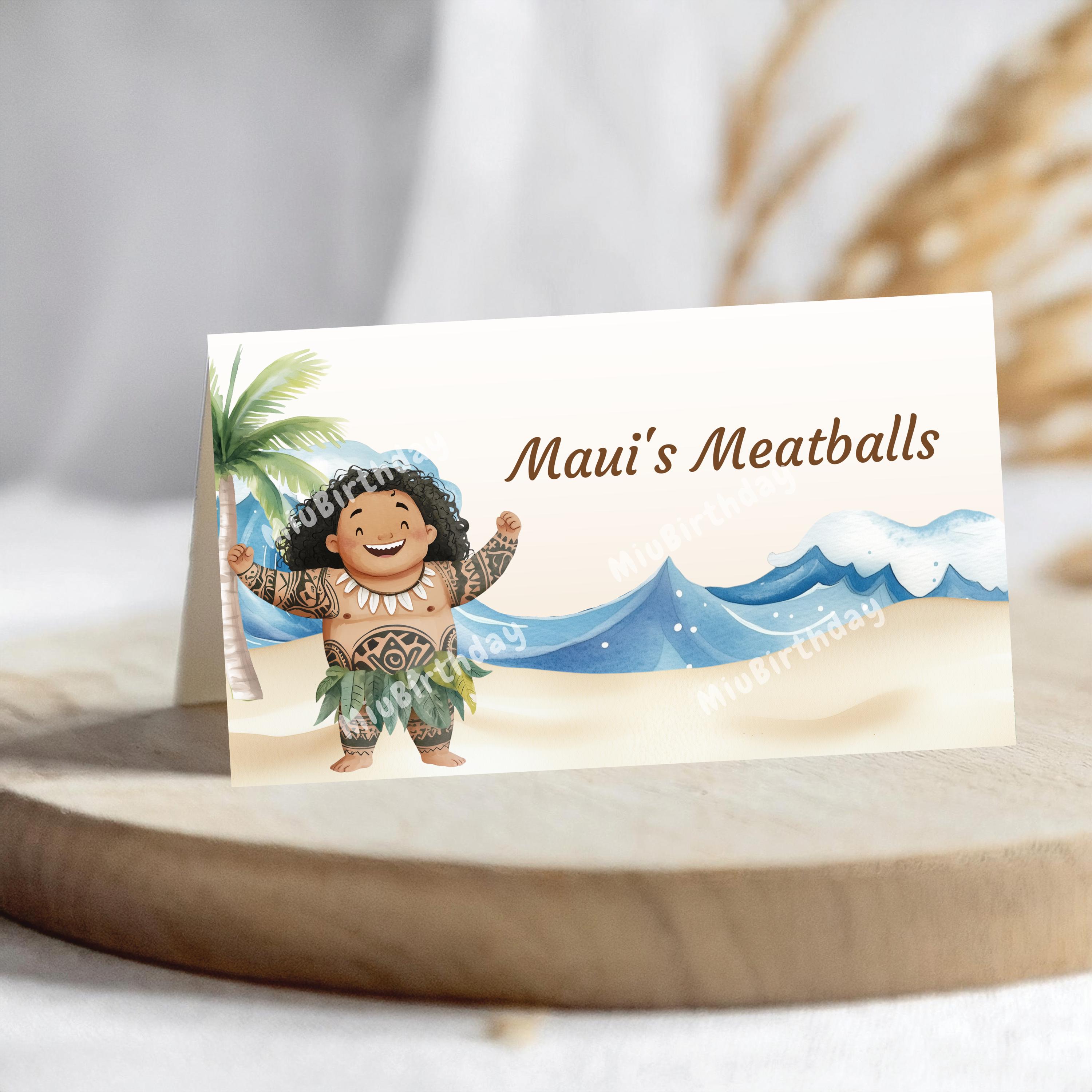 Editable Moana Birthday Food Tent, Moana Food Label Template, Moana ...