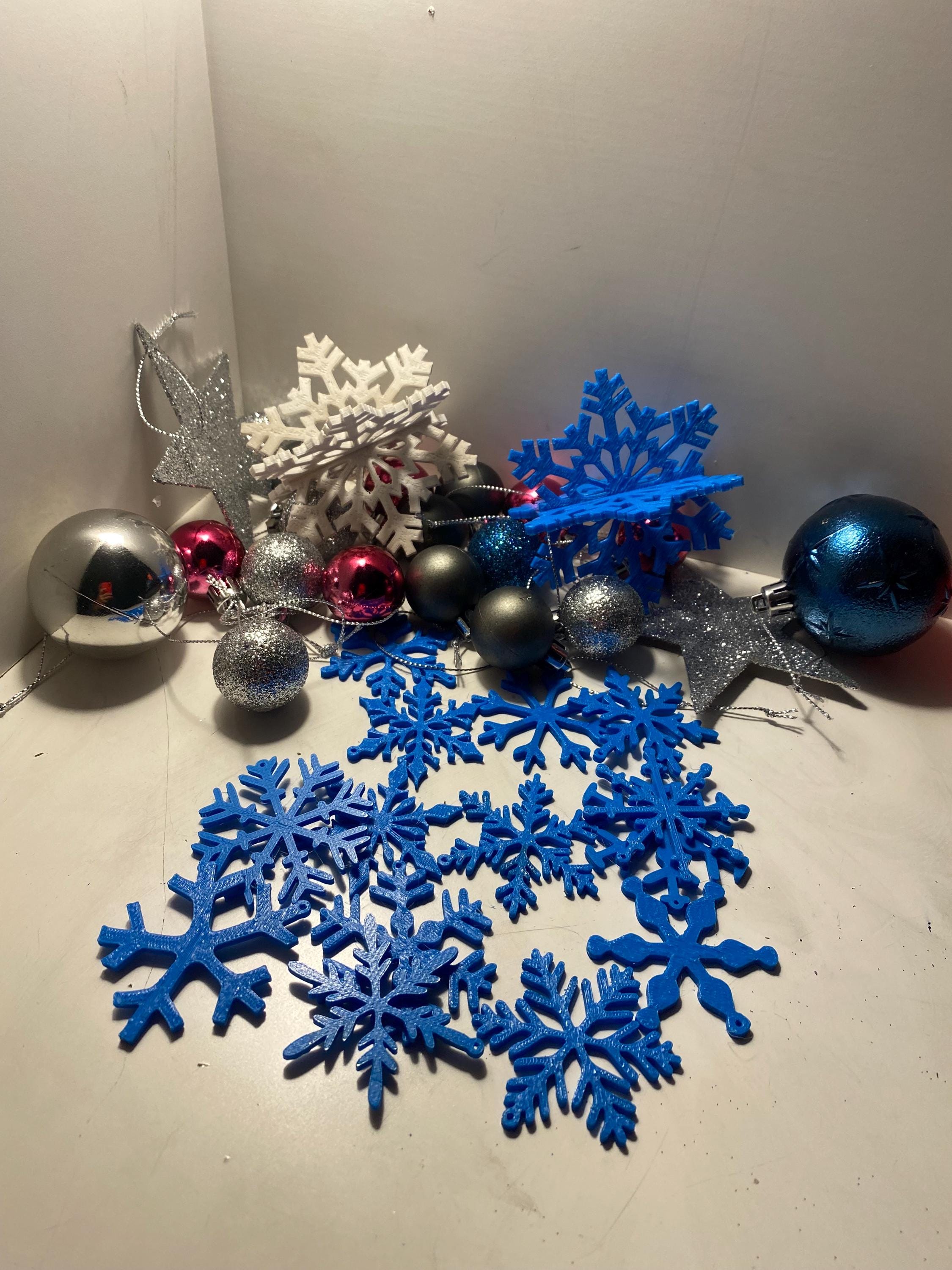 14 3d Printed Snowflake Baubles - Etsy