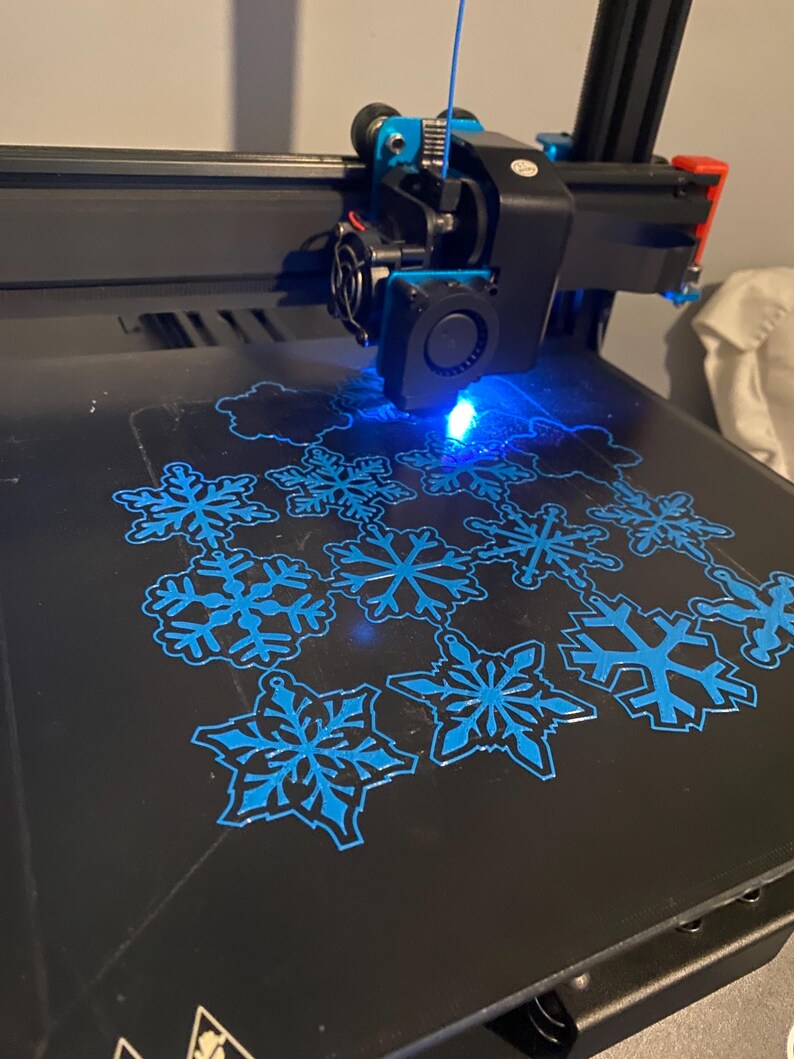 14 3d Printed Snowflake Baubles - Etsy
