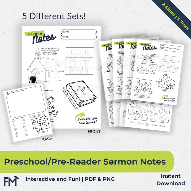 Kids Sermon Notes | Printable Sermon Notes for Reaching the Heart of a ...