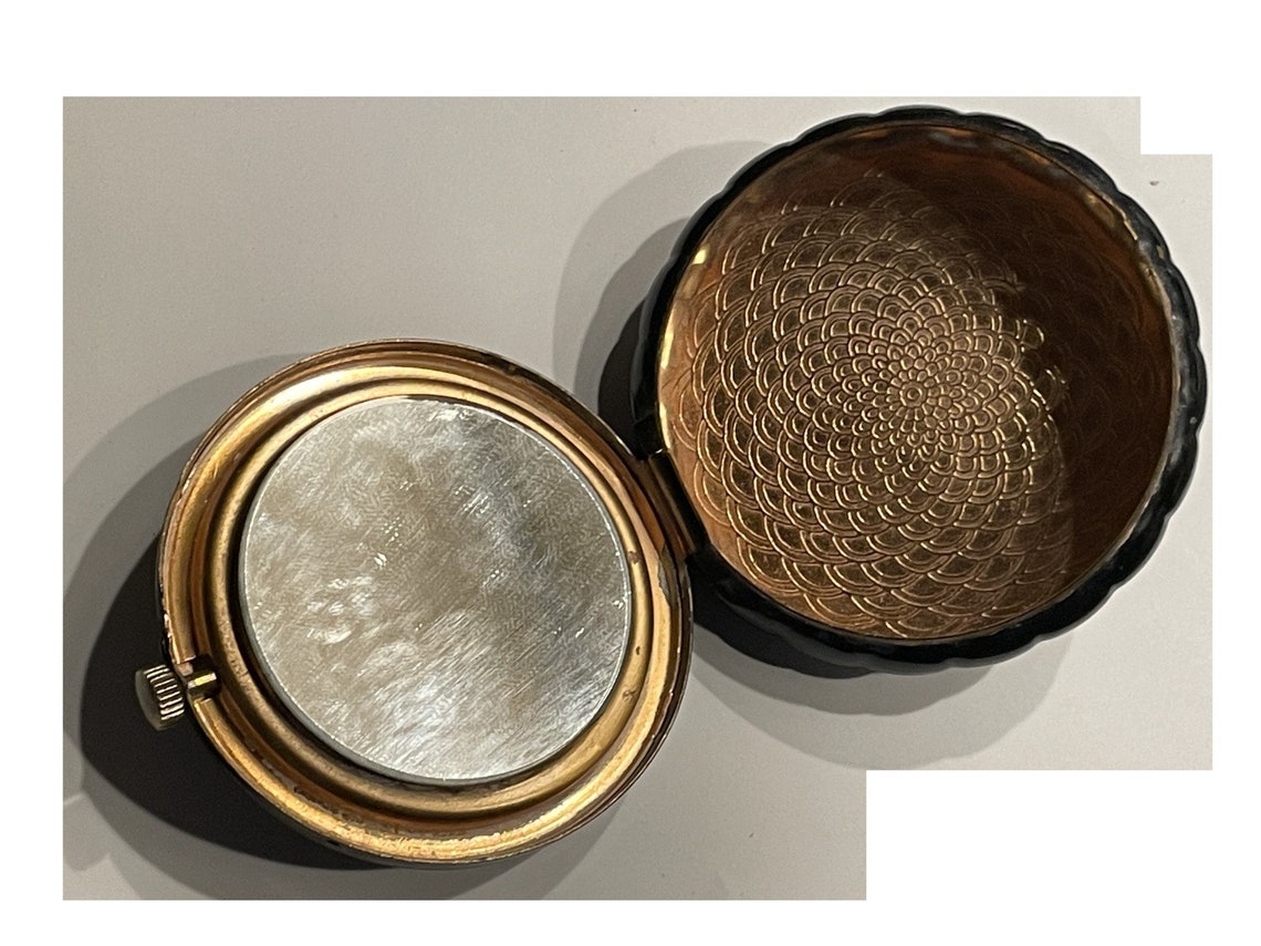 Vintage Otto Grun Clock Watch, Ladies Powder Compact, Circa 1940s - Etsy