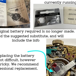 Vintage LADIES Bulova Accutron 221 Tuning Fork Wrist Watch. New Battery ...