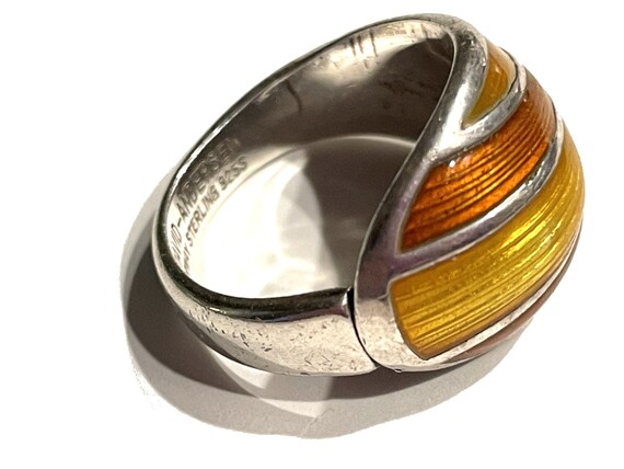 David Andersen Yellow & Orange Enamel Sterling Silver… - Gem