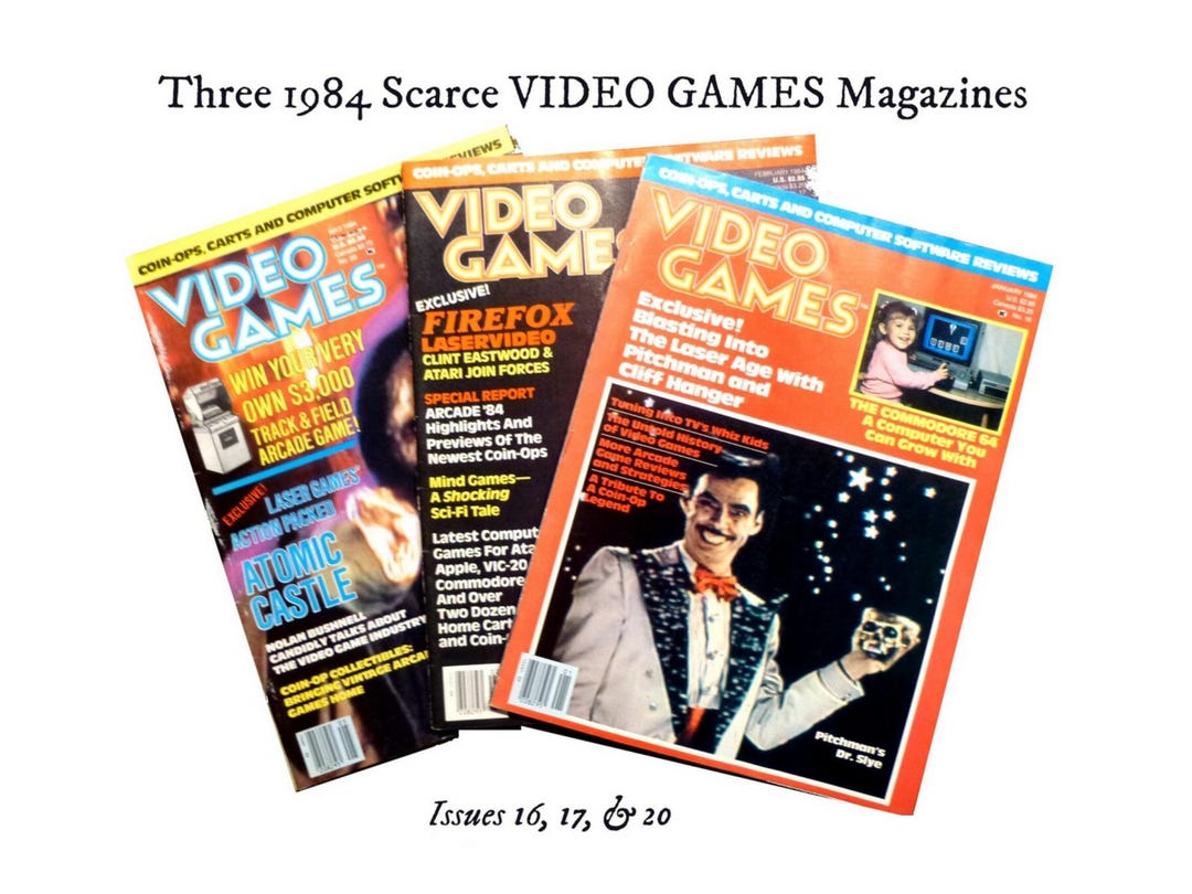 1984 video Games Magazine. THREE Issues. Published by Pumpkin Press ...