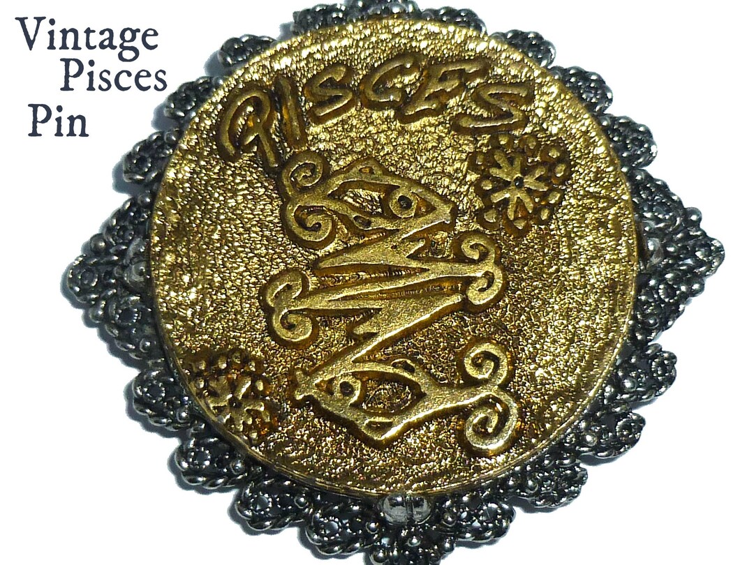 Vintage Zodiac Pin. PISCES. Unusual Quirky 1960s or So. - Etsy