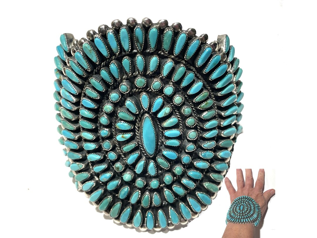 Stunning Vintage Zuni Petit Point Bracelet. Signed W Begay. 950 Silver ...