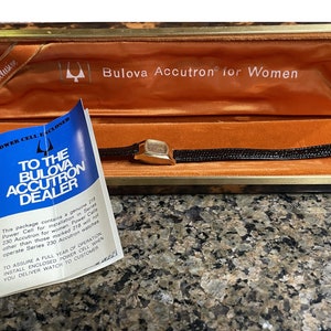 Vintage LADIES Bulova Accutron 221 Tuning Fork Wrist Watch. New Battery ...