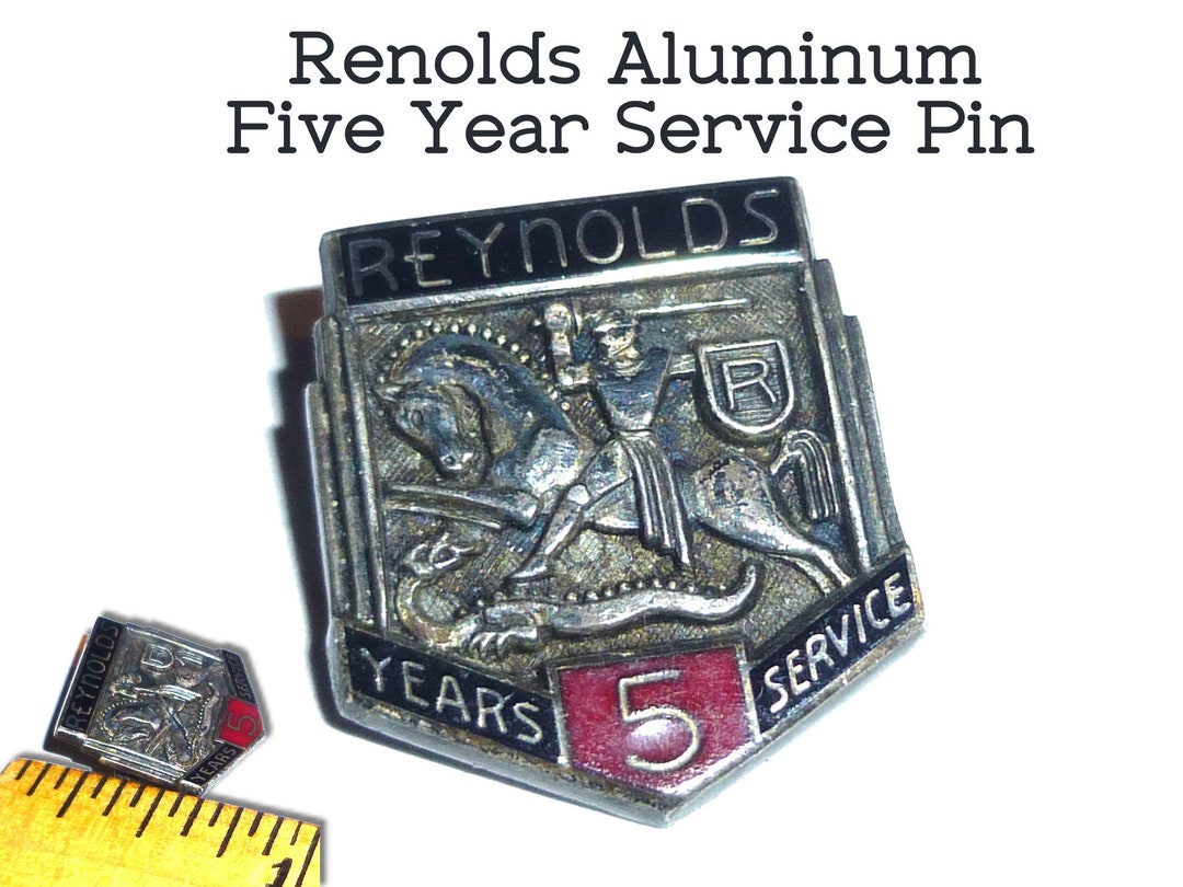 Reynolds Metal Company Five Years Service Pin. Vintage Sterling Silver ...