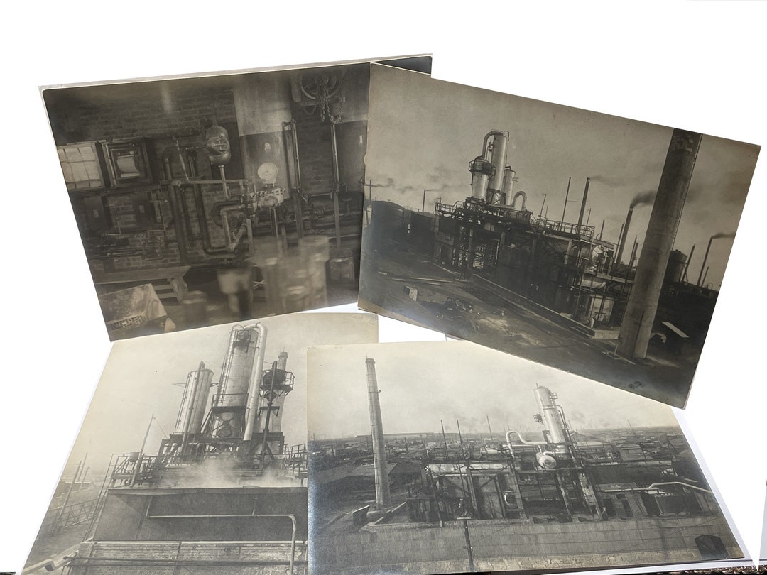 Vintage Tokyo Japan Gasoline Refinery Industrial Photos. 4 Antique ...