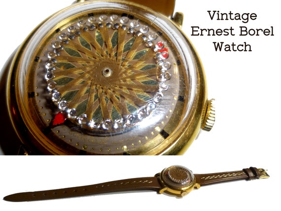Borel Cocktail Watch Rare Mocha or Tan Dial 1960s Hypnotic - Etsy