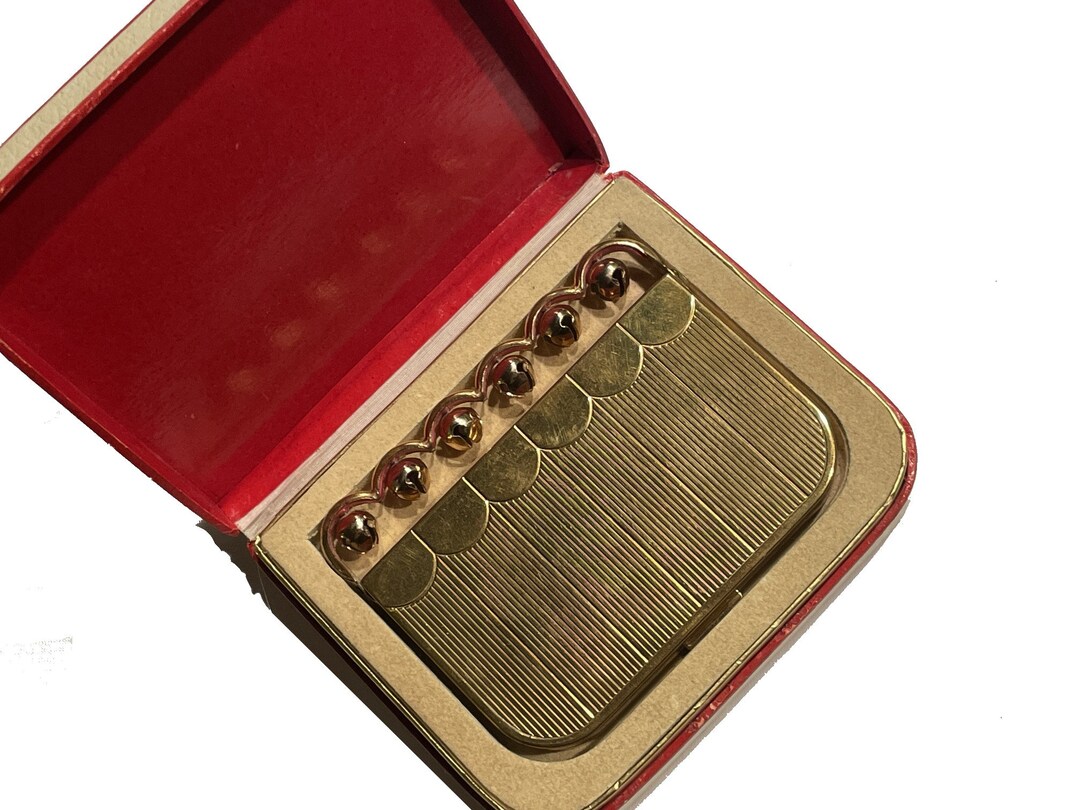 COTY Jingle Bell Compact and Original Box. 1940s Double Vanity Coty New ...